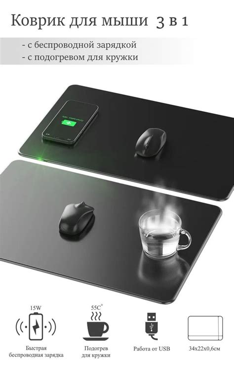 Коврик для мыши Mousepad черный матовый купить с доставкой по