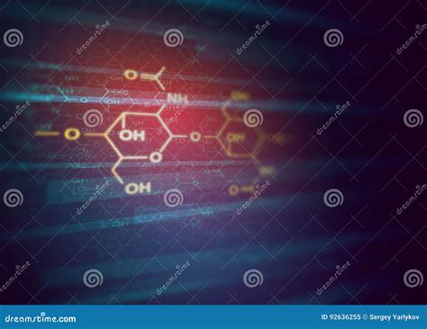 Chitin Chemical Structure Cell Walls Component In Insect Exoskeletons Vector Illustration