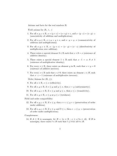 field axioms 2 pdf field mathematics mathematics