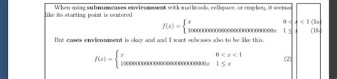 Numbering Alignment Of Subnumcases In The Page Tex Latex Stack