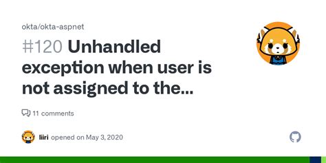 Unhandled Exception When User Is Not Assigned To The Client Application