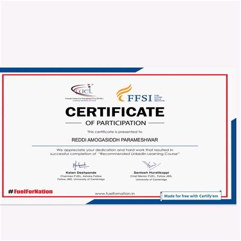 Amogasiddh Reddi On Linkedin I Have Successfully Completed Ffsi