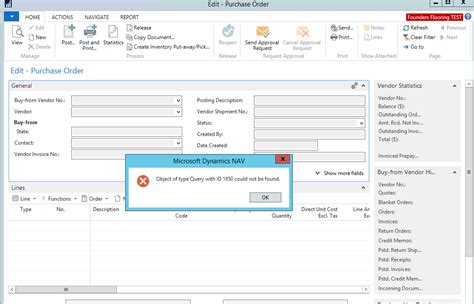 Object Of Type Query With Id Could Not Be Found Microsoft Dynamics Nav