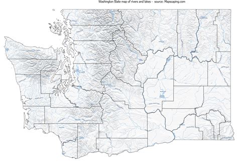 Finding Your Way The Map Of Washington State With Rivers And Why It