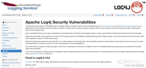 记录一下 Apache Log4j 远程代码注入漏洞apache Log4j Code Inject Csdn博客