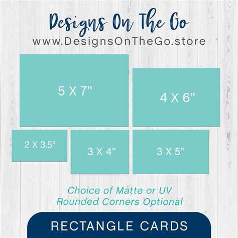 Rectangle Cards Designs On The Go