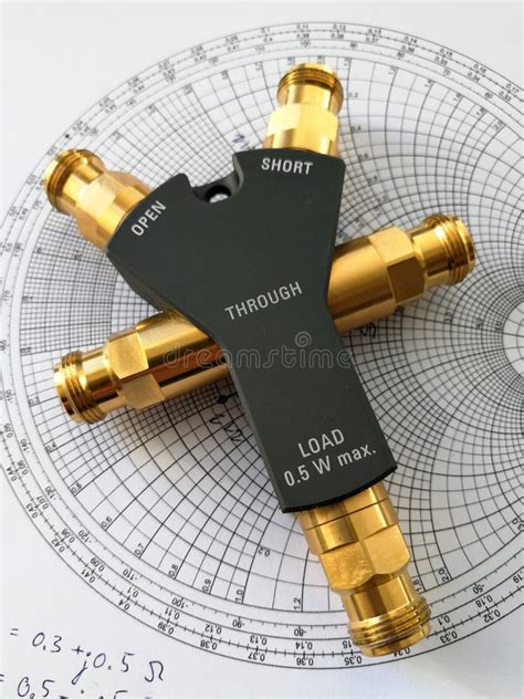 Calibration Kit For RF VNA In Front Of Smith Chart Stock Image Image Of Frequency Diagram