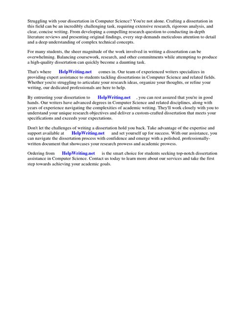 Dissertation Sample Computer Science Pdf Thesis Science