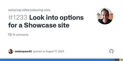 Look Into Options For A Showcase Site · Issue 1233 · Colouring Citiescolouring Core · Github