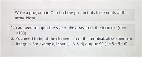 Solved Int Size Printf Enter The Size Of The Array Chegg