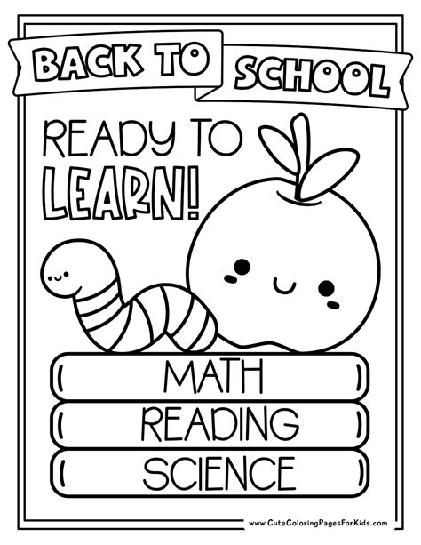 25 Back To School Coloring Pages Free Printables Cute Coloring