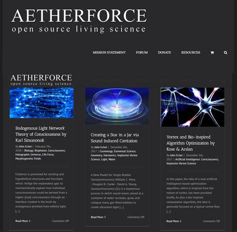 Aether Force Open Source Living Science Becoming Borealis