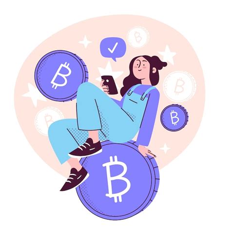 Free Vector Bitcoin Concept Illustration