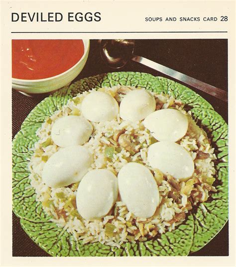 Deviled Eggs Vintage Recipe Cards