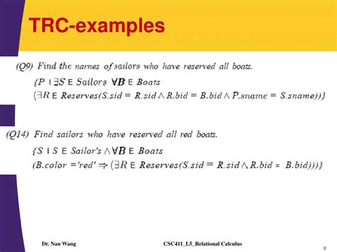 PPT Relational Calculus Chapter 4 Part B PowerPoint Presentation