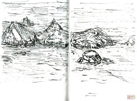 여름 스케치 색칠하기