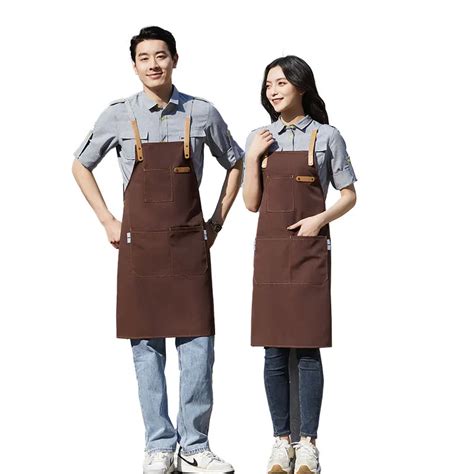 홈 클리닝 앞치마 여성 카페 앞치마 남성 요리 앞치마 커스텀 레스토랑 앞치마 프린트 자수 로고 Aliexpress