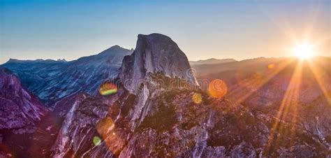 Sunrise On Glacier Point Yosemite National Park California Stock