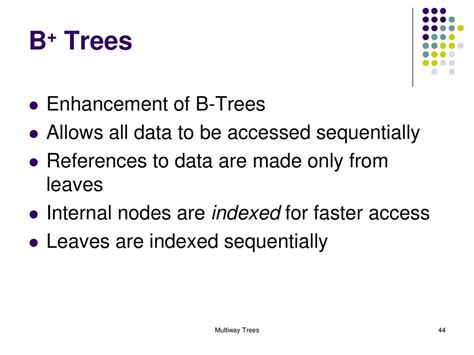 Multiway Trees Searching And B Trees Advanced Tree Structures Ppt