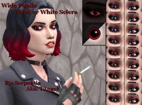Mod The Sims Wide Pupil Eyes White Or Black Sclera Infant Update