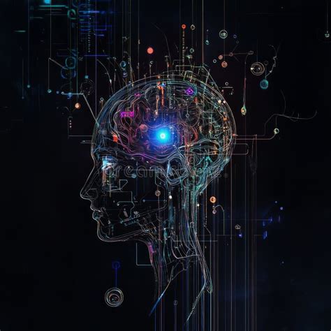Futuristic Neural Network Depiction Highlighting Artificial Intelligence And Digital