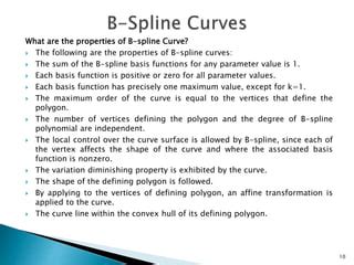 Bezeir Curve Na B Spline Curve PPTX