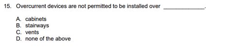15 Overcurrent Devices Are Not Permitted To Be
