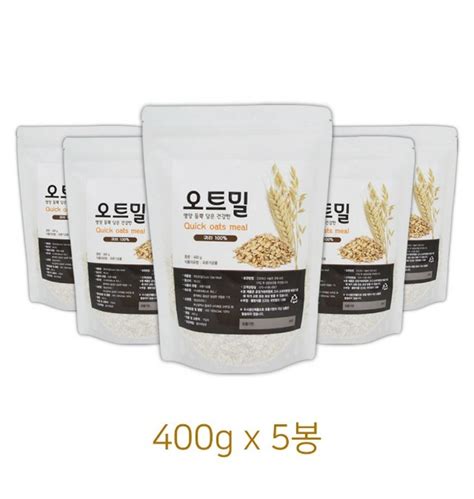 압착귀리 오트밀 캐나다귀리 퀵오트밀 납작귀리 귀리오트밀 400g 5봉 티몬