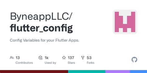 Github Byneappllcflutterconfig Config Variables For Your Flutter Apps