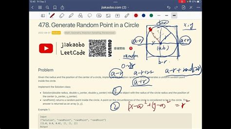 贾考博 Leetcode 478 Generate Random Point In A Circle Youtube
