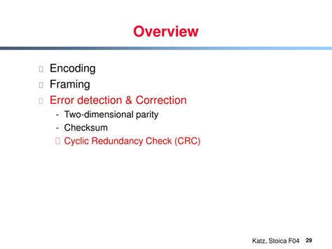 PPT EECS Encoding Framing Error Detection And Recovery PowerPoint Presentation ID