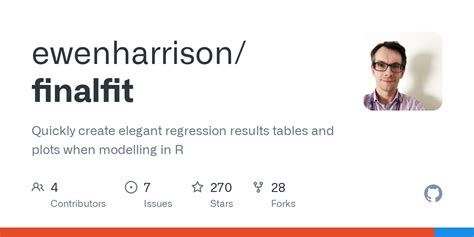 Github Ewenharrisonfinalfit Quickly Create Elegant Regression Results Tables And Plots When