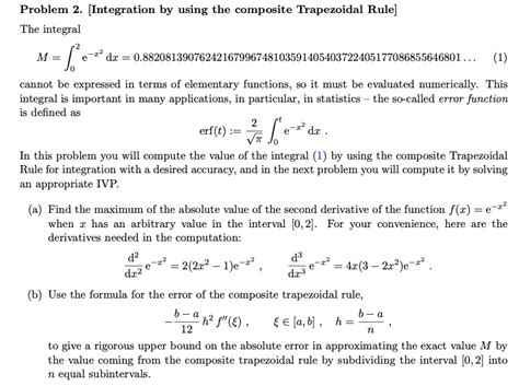 Solved Problem 2 Integration By Using The Composite Chegg