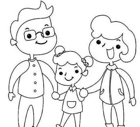 一家三口简笔画 一家三口简笔画图片 简笔画大全 儿童简笔画图片大全