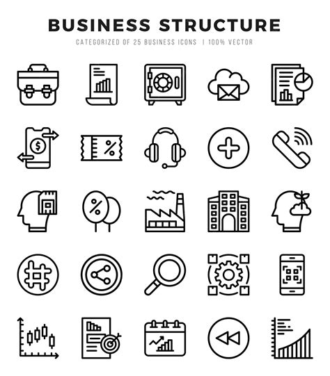 Premium Vector Business Structure Icon Pack For Your Website Mobile Presentation And Logo Design