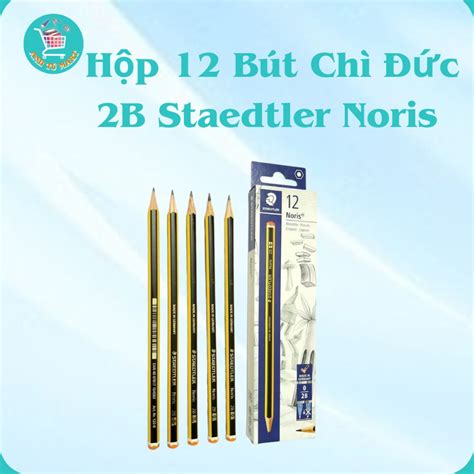 Hộp 12 Bút Chì Đức 2b Staedtler Noris Cao Cấp Tặng Kèm Gọt Chì Chuyên