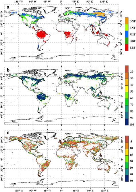 Global Spatial Distribution Of Forest At A Grid Resolution Of Download Scientific Diagram