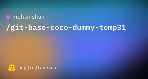 Mohsinshahgit Base Coco Dummy Temp31 · Hugging Face