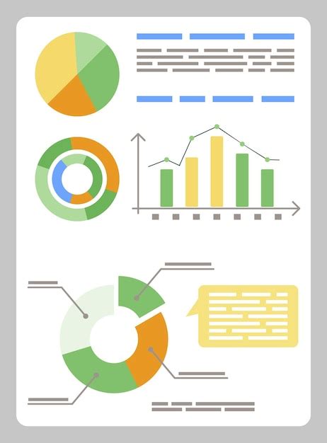 premium vector data diagrams and charts on board business report