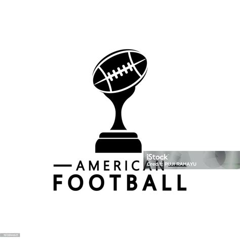 우승자 미식 축구 선수권 대회 트로피 디자인 벡터 아이콘 템플릿입니다 우승자 상을 위한 미식축구 트로피 경기 스포츠에 대한 스톡 벡터 아트 및 기타 이미지 Istock