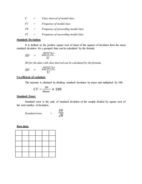 Find Out Mean Median Mode Standard Deviation Standard Error And Co Efficient Of Variance