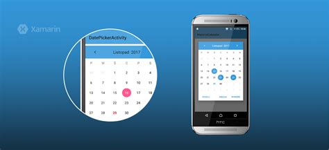 Customizable Calendar Widget For Xamarin Android Platform