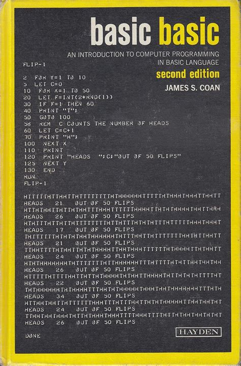 Basic Basic An Introduction To Computer Programming In Basic Language Hayden Computer