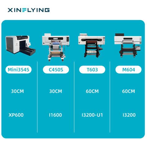 Xinflying Newest Uv Dtf Printer A3 Printer Uv Dtf 3pcs I1600 Fast Speed