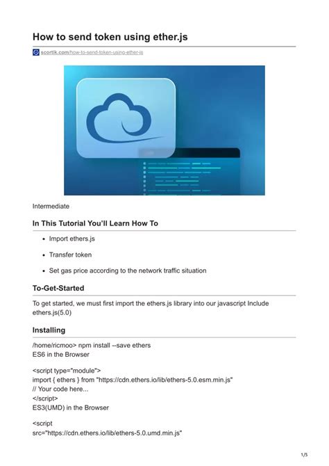 Ppt How To Send Token Using Etherjs Powerpoint
