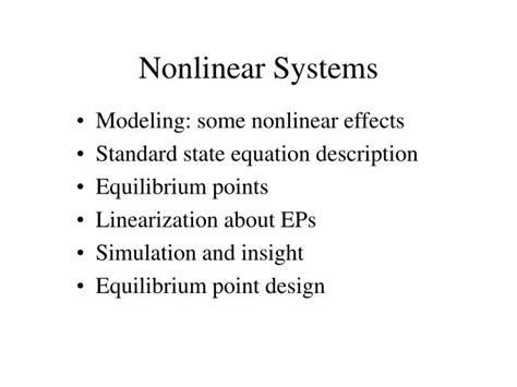 PPT Nonlinear Systems PowerPoint Presentation Free Download ID 849844