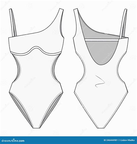 Swimsuit Fashion Clothes Icon Girl Swimwear Vector