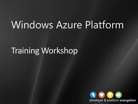 Building Services Using Windows Azure Ppt