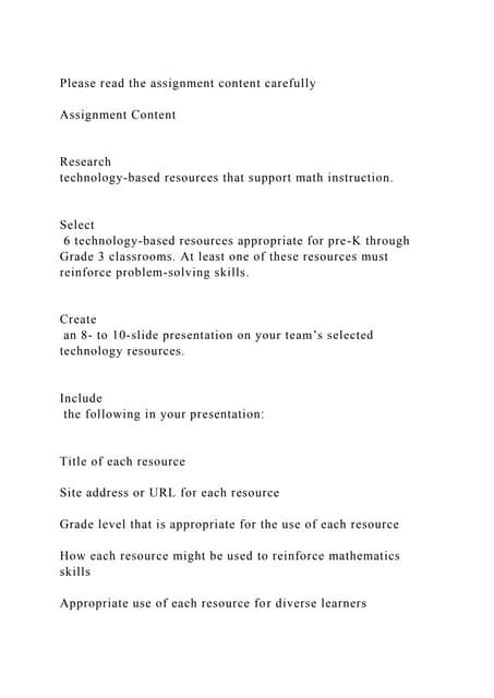 Please Read The Assignment Content Carefully Assignment Contentdocx