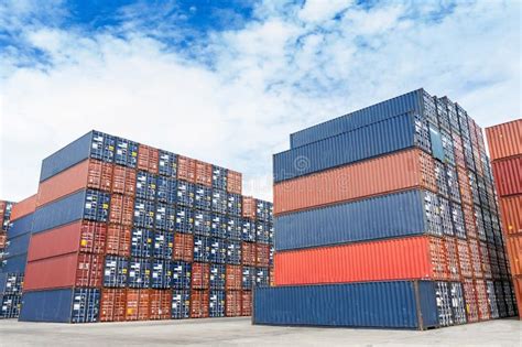 Container Yard Stock Image Image 33021861